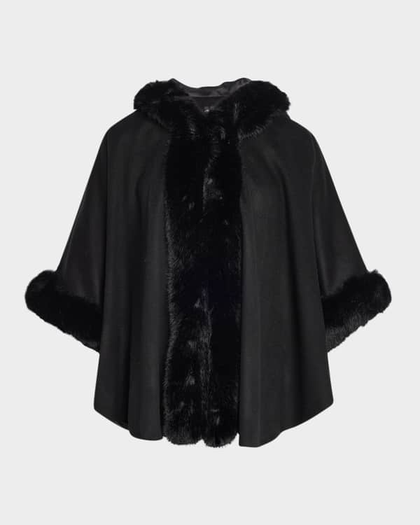 Kelli Kouri Faux Fur Collared Cape | Neiman Marcus