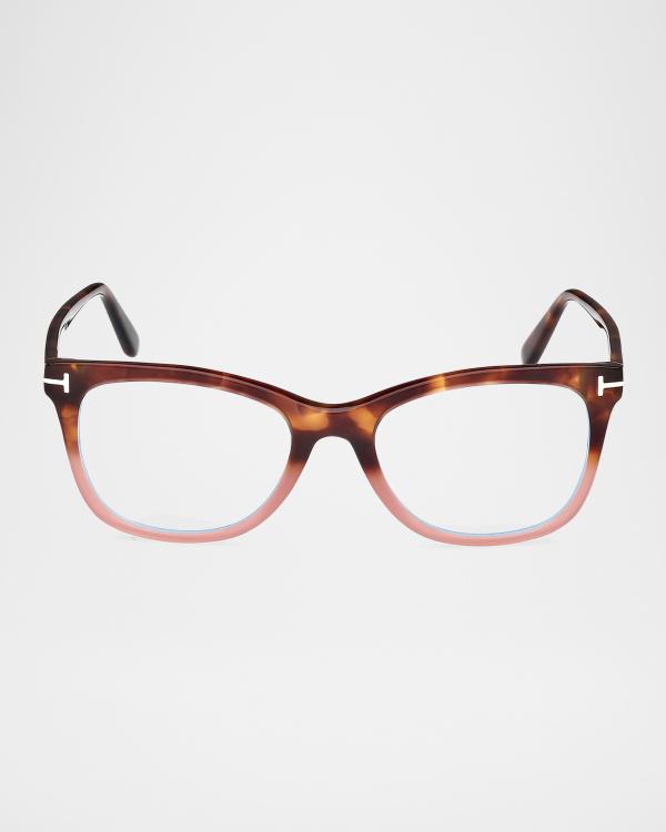 Tom Ford Blue Blocking Sleek Acetate Cat Eye Glasses Neiman Marcus