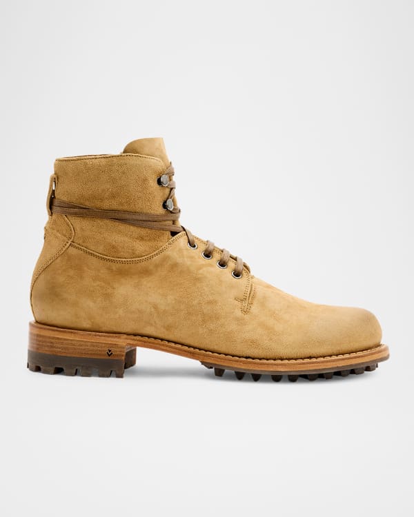 Aquatalia Men's Bernardo Suede Lace-Up Boots | Neiman Marcus