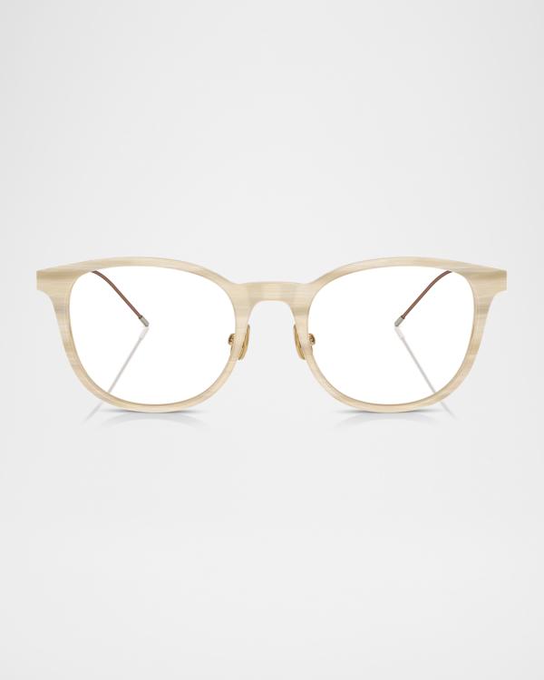 Tom Ford Blue Blocking Acetate And Plastic Cat Eye Glasses With Clip On