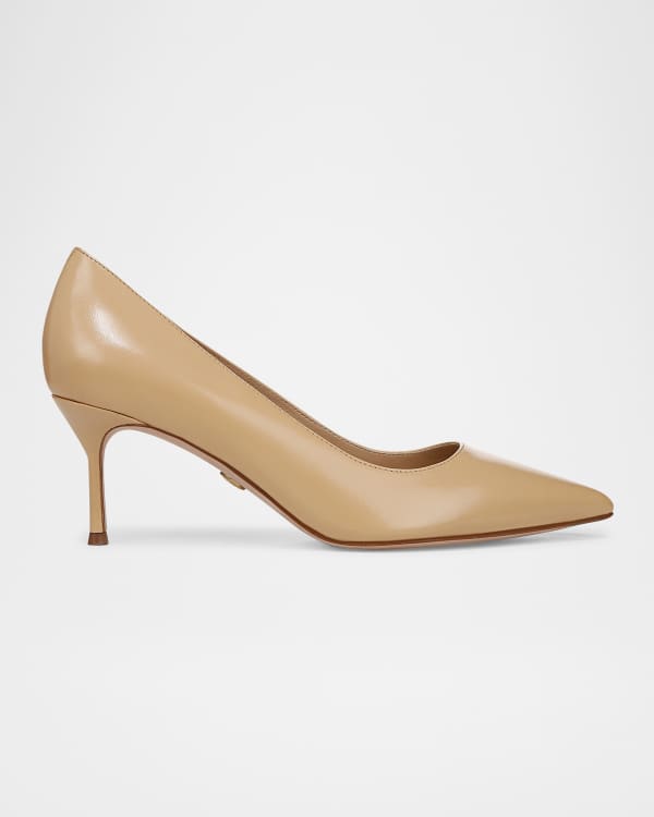 Tory Burch Iconic Leather Mid-Heel Pumps | Neiman Marcus