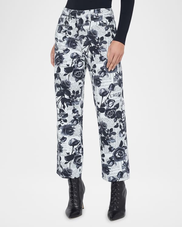 AGOLDE Riley High-Rise Straight Crop Jeans | Neiman Marcus