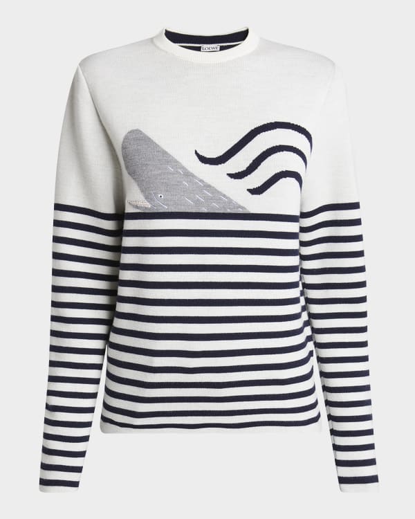 Loewe Striped Polo Sweater | Neiman Marcus Loewe Striped Polo Sweater | Neiman Marcus
