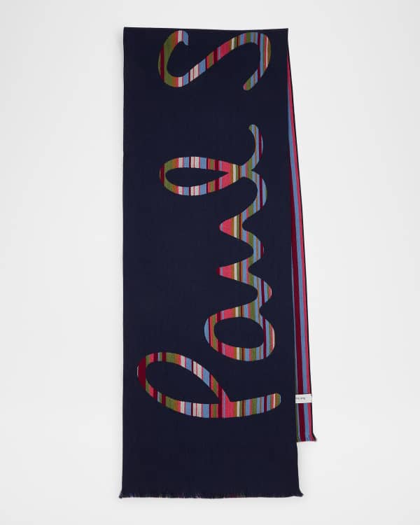 CASABLANCA Men's Airways-Logo Square Silk Scarf | Neiman Marcus