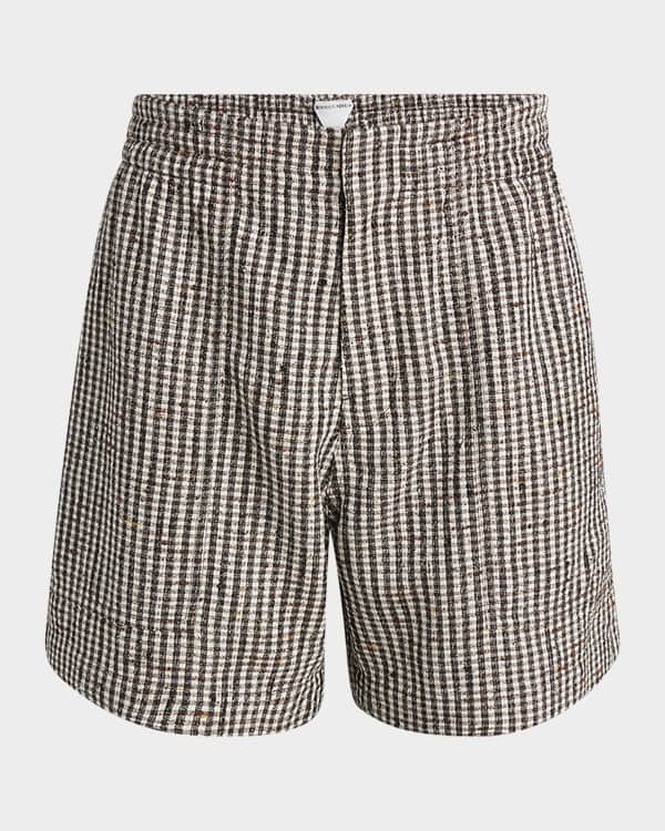 Amiri Men's Boucle Check Shorts | Neiman Marcus