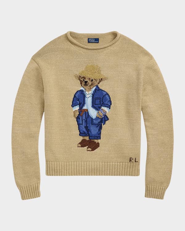 Polo Ralph Lauren Polo Bear Cotton Roll-Neck Sweater | Neiman Marcus