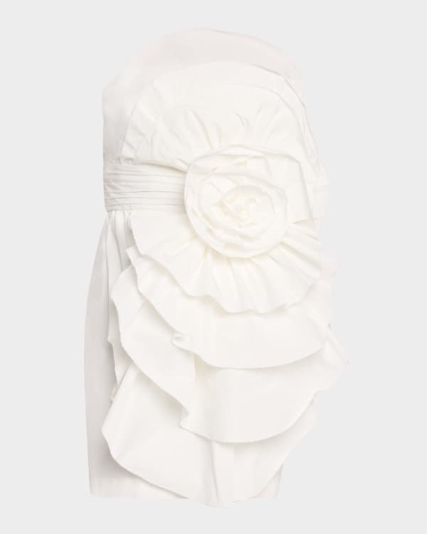 Bronx and Banco Tiara Ruffle Fit-&-Flare Jacquard Mini Dress | Neiman ...