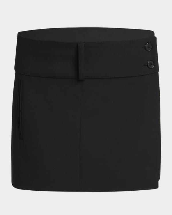 Courreges Ellipse Heritage Crepe Mini Skirt | Neiman Marcus Courreges Ellipse Heritage Crepe Mini Skirt | Neiman Marcus