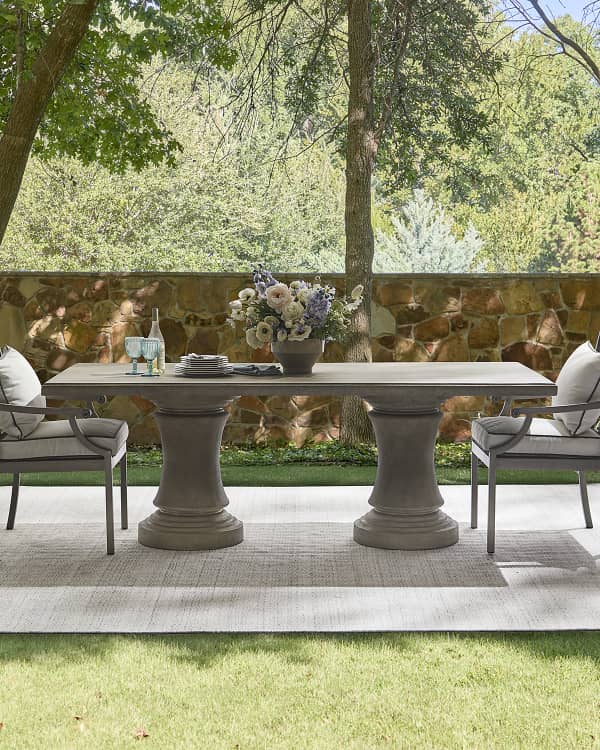 Sunset West Pedestal Outdoor Dining Table | Neiman Marcus