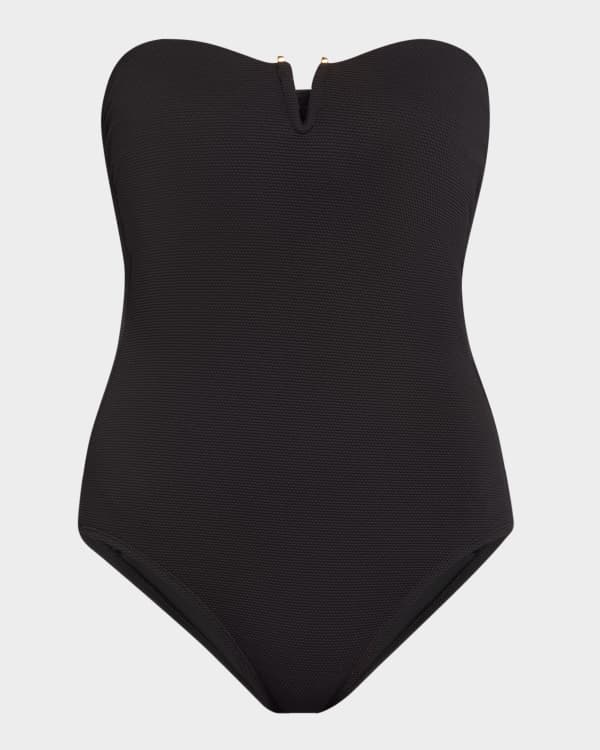 Tommy Bahama Island Cays Shell V-Neck One-Piece Swimsuit | Neiman Marcus