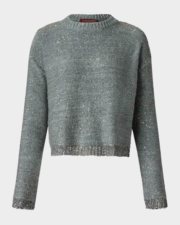 Jason Wu Collection Brushed Cashmere Knit Crewneck Sweater | Neiman Marcus