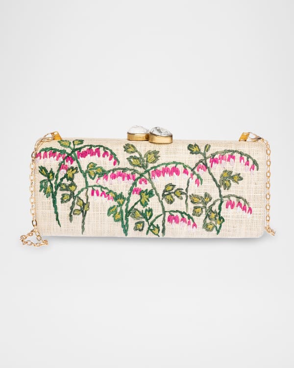 Rafe Alessandra Flower Long Clutch Bag | Neiman Marcus