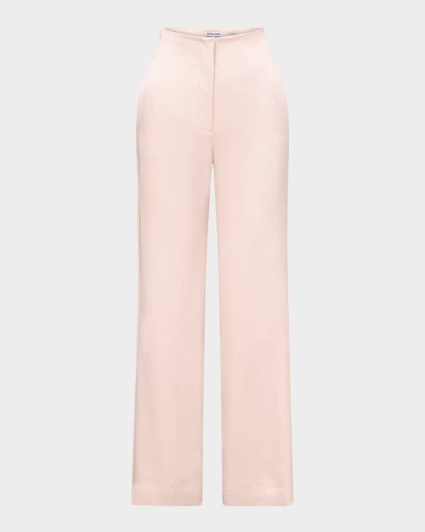Anne Fontaine Preston High-Rise Wide-Leg Crepe Pants | Neiman Marcus