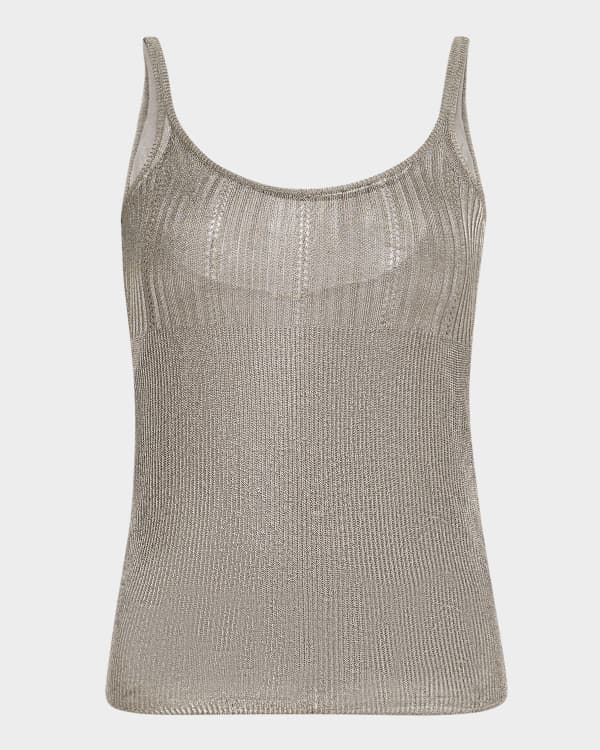 Stella McCartney Metallic Knit Tank Top | Neiman Marcus