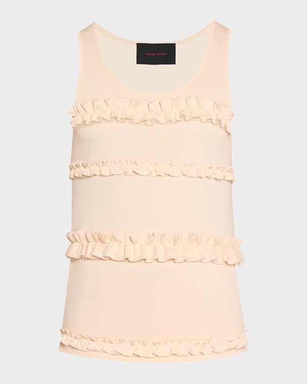 Bottega Veneta Men's Embossed Jersey Rib Leather Tank Top | Neiman Marcus