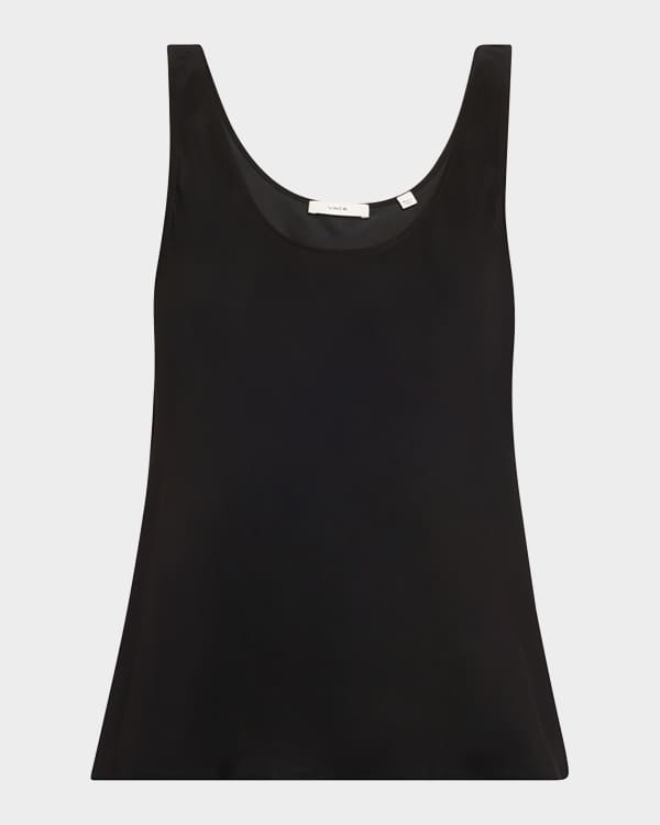 Vince Crushed Bias-Strip Tank Top | Neiman Marcus
