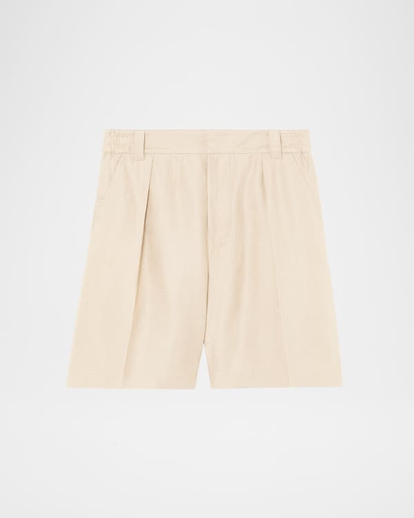 Loro Piana Men's Linen Bermuda Shorts | Neiman Marcus