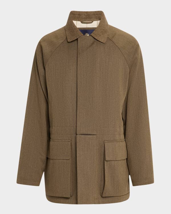 THE ROW Men's Everett Band-Collar Jacket | Neiman Marcus