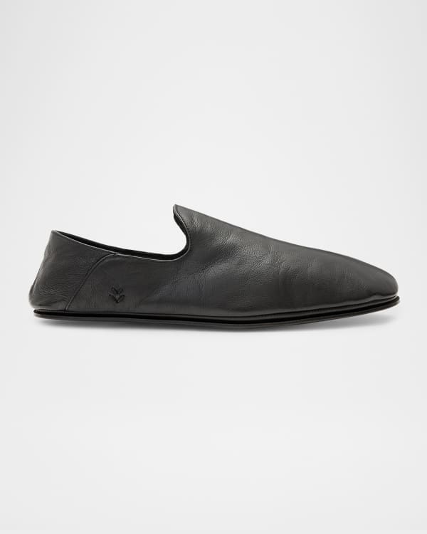 Givenchy Men's Snake-Print Lambskin Mules | Neiman Marcus