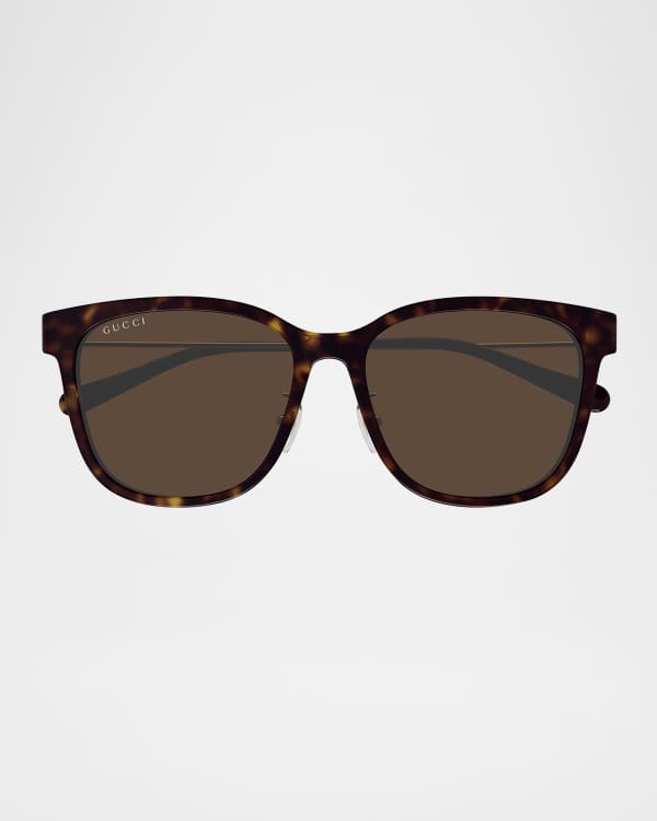 Gucci Embellished Heart-Shaped Acetate Sunglasses | Neiman Marcus