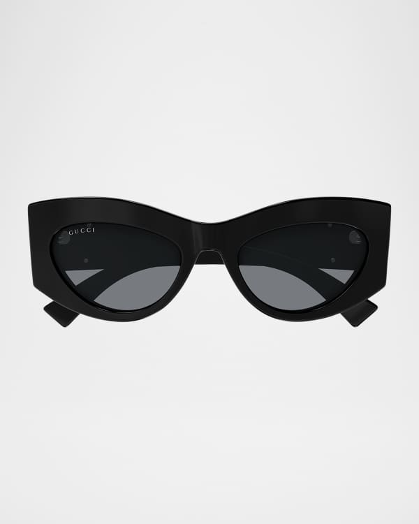 Gucci Logo Injection Plastic Cat-Eye Sunglasses | Neiman Marcus