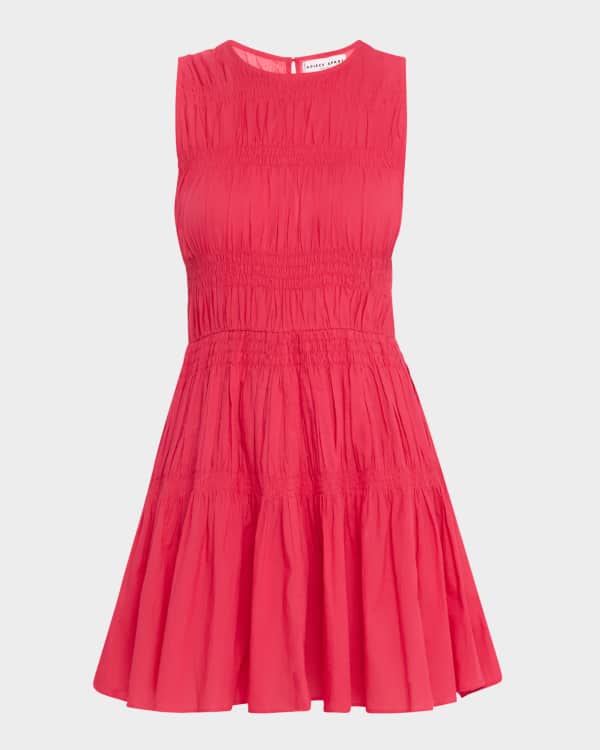 LoveShackFancy Serima Tiered Floral Lace Sleeveless Mini Dress | Neiman ...