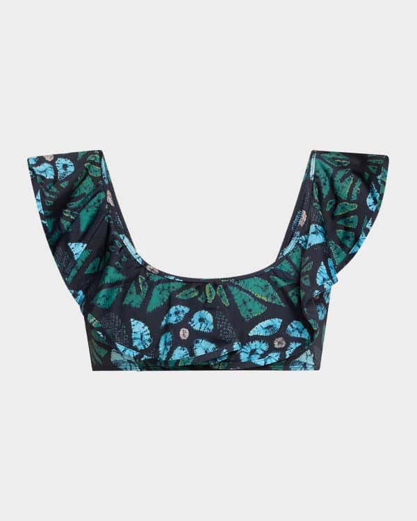 Ulla Johnson Cactus Flower Palma Bandeau Bikini Top | Neiman Marcus