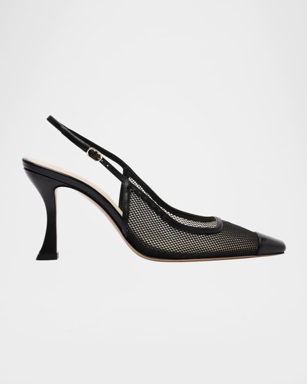 Alexandre Birman Olivia Mesh 85 Slingback Pumps | Neiman Marcus