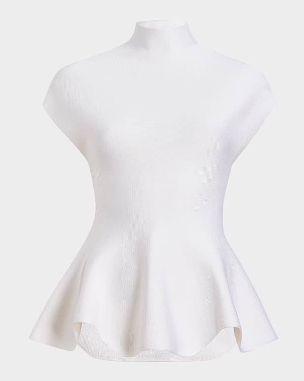 Altuzarra Momoko Puff-Bolero Ruched Peplum Top | Neiman Marcus