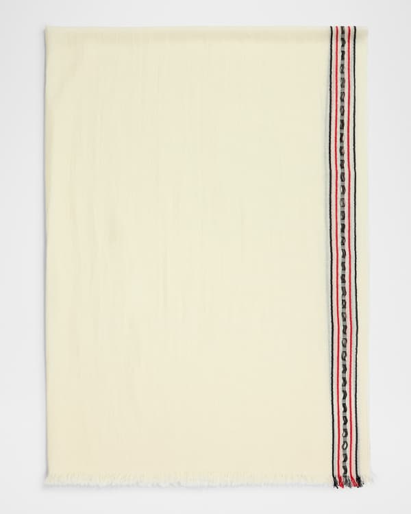 Loewe Anagram Wool-Cashmere Scarf | Neiman Marcus