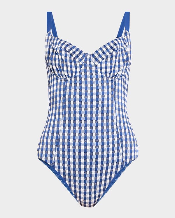 La Blanca Luxe Square-Neck One-Piece Swimsuit | Neiman Marcus