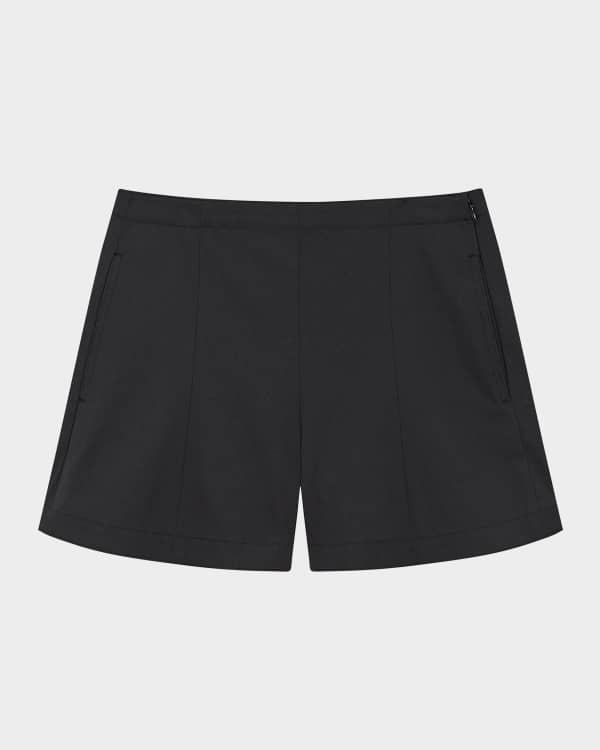 RECTO Structured Drilled Cotton Shorts | Neiman Marcus