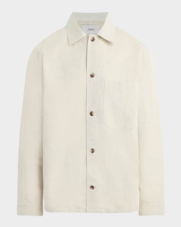 Brunello Cucinelli Men's Cotton Blend Overshirt | Neiman Marcus