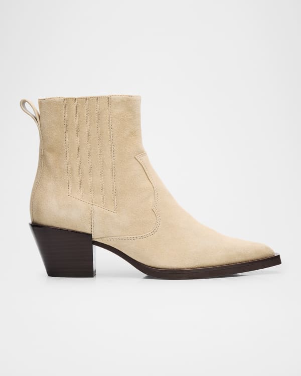 Rag & Bone Dart Suede Western Chelsea Ankle Booties | Neiman Marcus