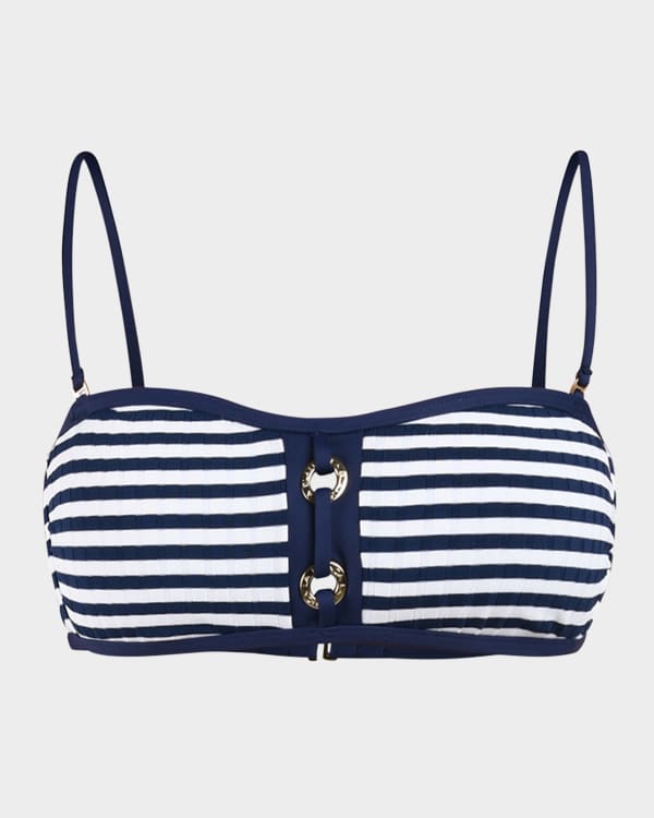 Milly Cabana Diamond Bandeau Bikini Top | Neiman Marcus