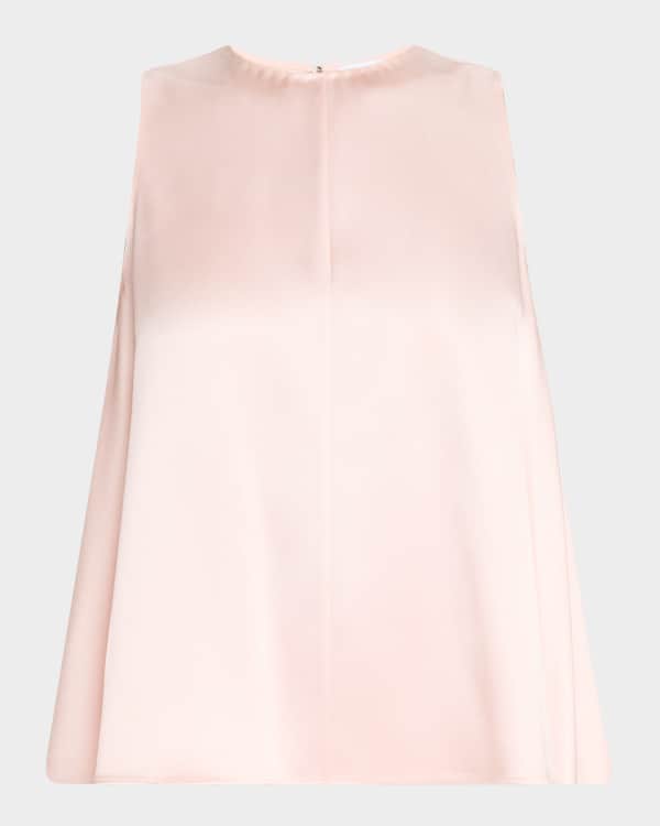 Adam Lippes Cowl-Neck Sleeveless Silk Crepe Top | Neiman Marcus