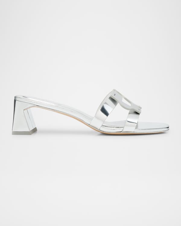 Tory Burch Ines Metallic Medallion Mule Sandals | Neiman Marcus
