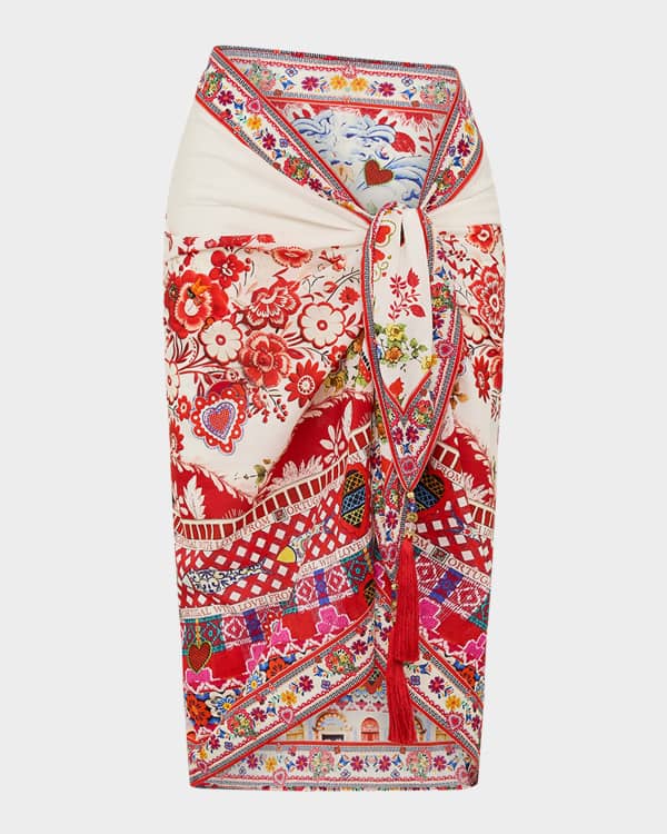 Farm Rio Toucananas Fringe Sarong Coverup | Neiman Marcus