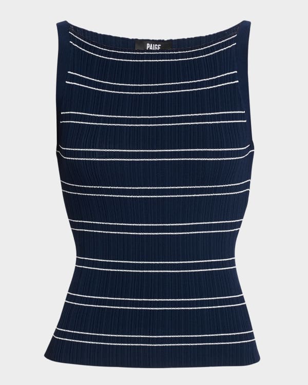 Ulla Johnson Gabi Cutout Gathered Jersey Tank Top | Neiman Marcus