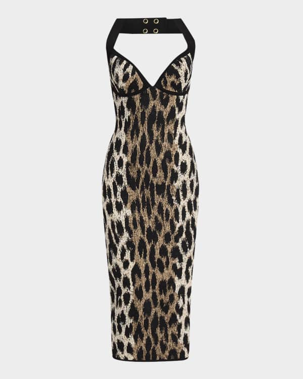 Proenza Schouler Meryl Halter Matte Crepe Rib Knit Maxi Dress | Neiman ...