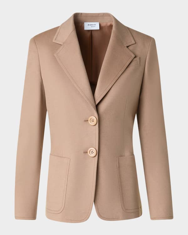 Akris punto Gold Laminated Corduroy Blazer Jacket | Neiman Marcus