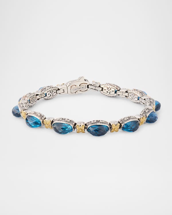 Konstantino 18k Gold Blue Spinel Bracelet | Neiman Marcus