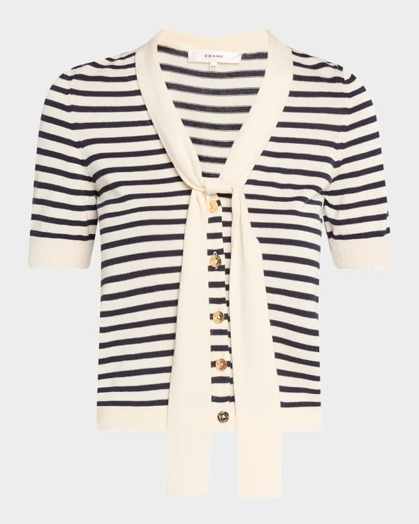 FRAME Knit Sailor Cardigan | Neiman Marcus