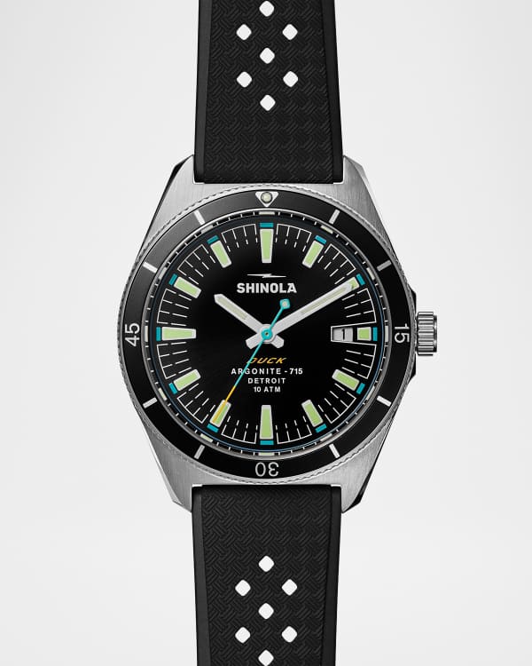 Shinola Men's Duck Rubber-Strap Analog Watch, 40mm | Neiman Marcus