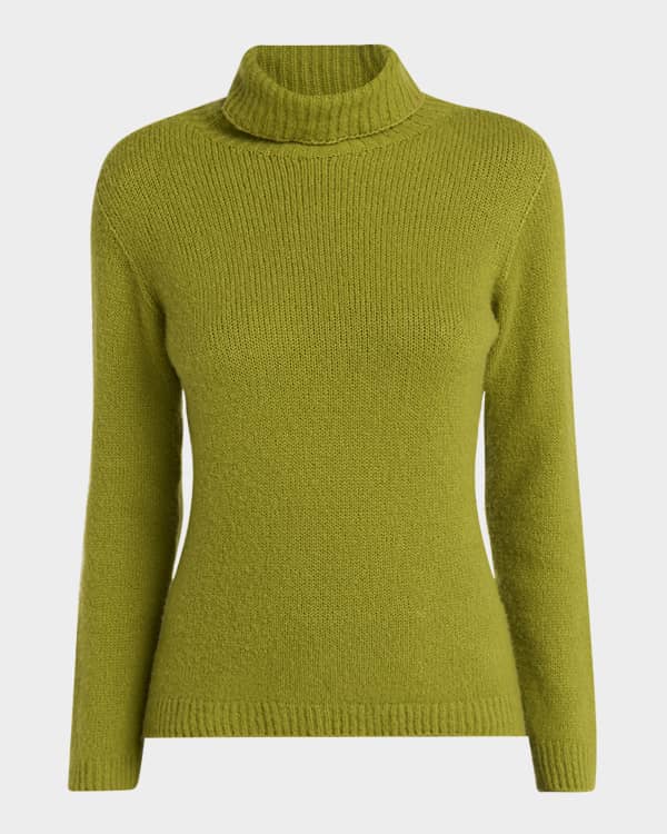 Erdem Lace Embellished Cable-Knit Open-Back Turtleneck Sweater | Neiman ...