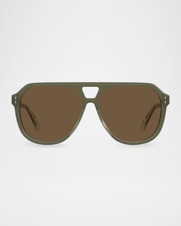 Off-White Ruston Metal & Plastic Aviator Sunglasses | Neiman Marcus