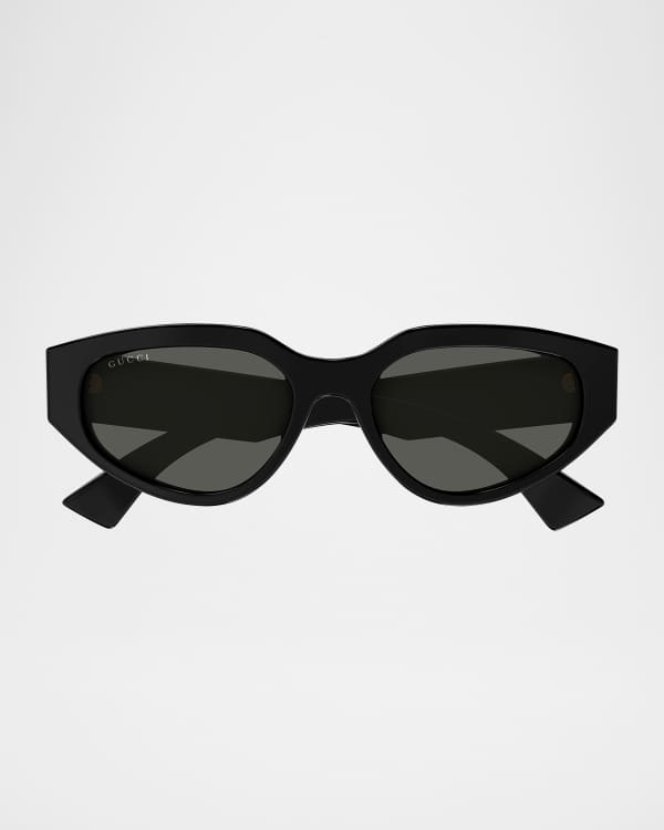 Gucci Star Stud Crystal Acetate Cat-Eye Sunglasses | Neiman Marcus