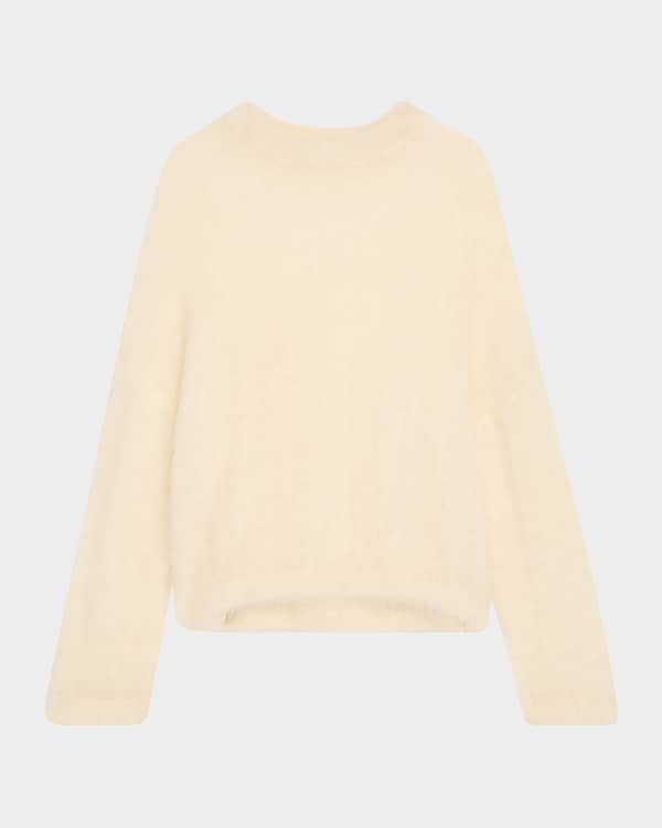 Brunello Cucinelli Lurex Cable-Knit Mohair Wool Sweater | Neiman Marcus