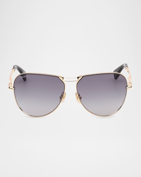 Dolce&Gabbana DG Acetate & Metal Aviator Sunglasses | Neiman Marcus
