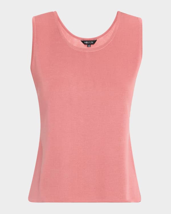 Max Mara Leisure Siro Ribbed Scoop-Neck Tank | Neiman Marcus